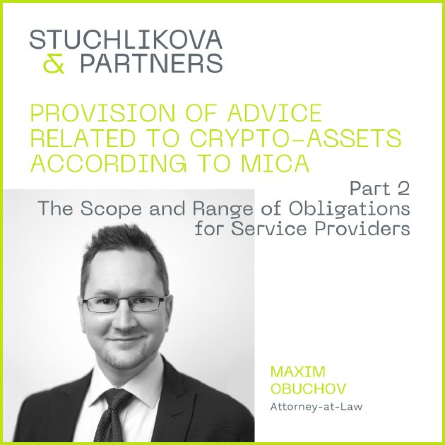 Provision of Advice Related to Crypto-Assets According to MiCA - The ...