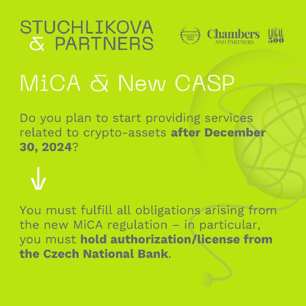 MiCA and New Crypto-Asset Service Providers - Stuchlíková & Partners